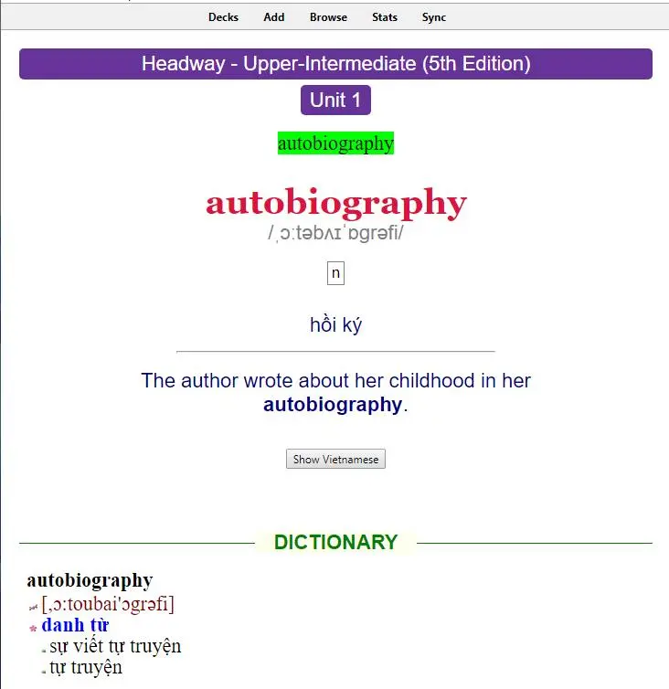 📚 Headway 5th Edition Word List (A1-C1)