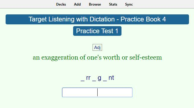 🎯 Target Listening with Dictation